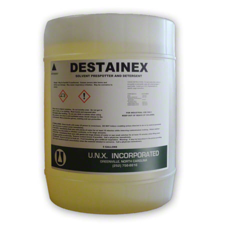 UNX Destainex Solvent Pre-Spotter & Detergent Booster, 5 Gallon Pail ...