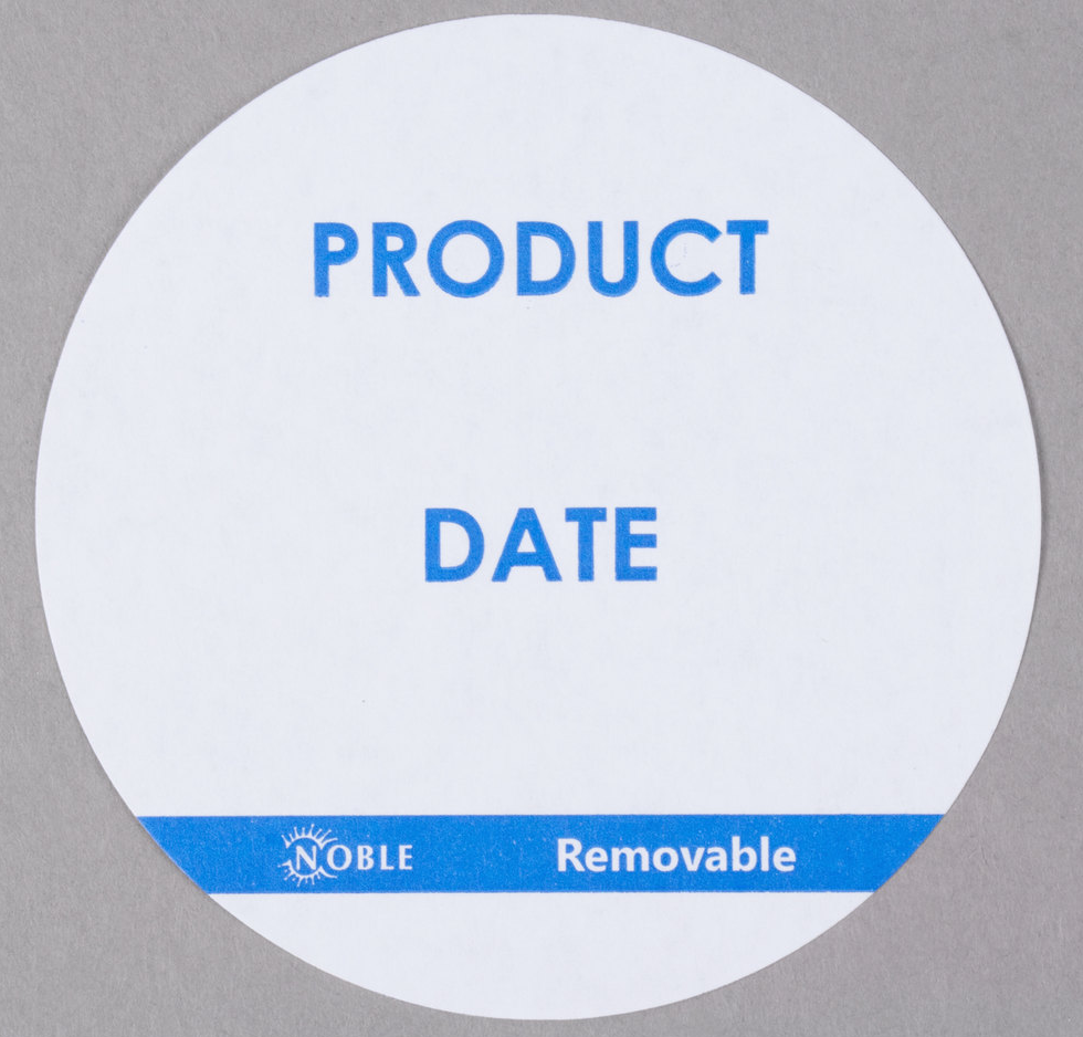 Removable 3" Round Date Label w/Dispenser Carton - 500/Roll ...