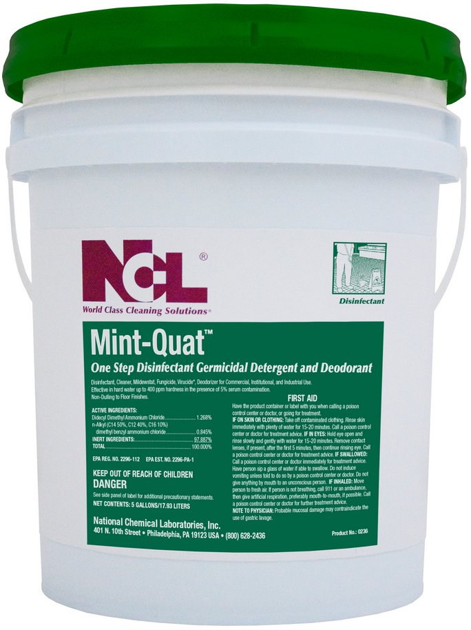 NCL Mint-Quat Disinfectant, Cleaner, Mildewstart, Fungicide, Virucide ...